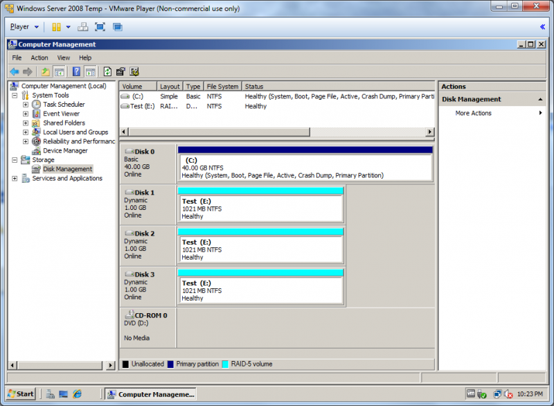 How to configure software RAID 5 on Windows Server 2008 ? - ServerAdminz Blog | Who Knows Server ...