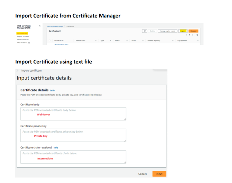 How To Import And Configure Ssl Certificates In Aws Certificate Manager